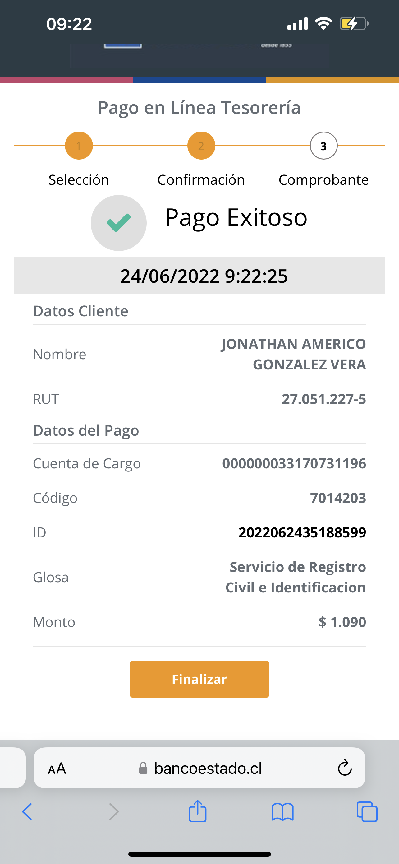 Certificado De Dominio Vigente En Chile Certificados En Lnea Gratis