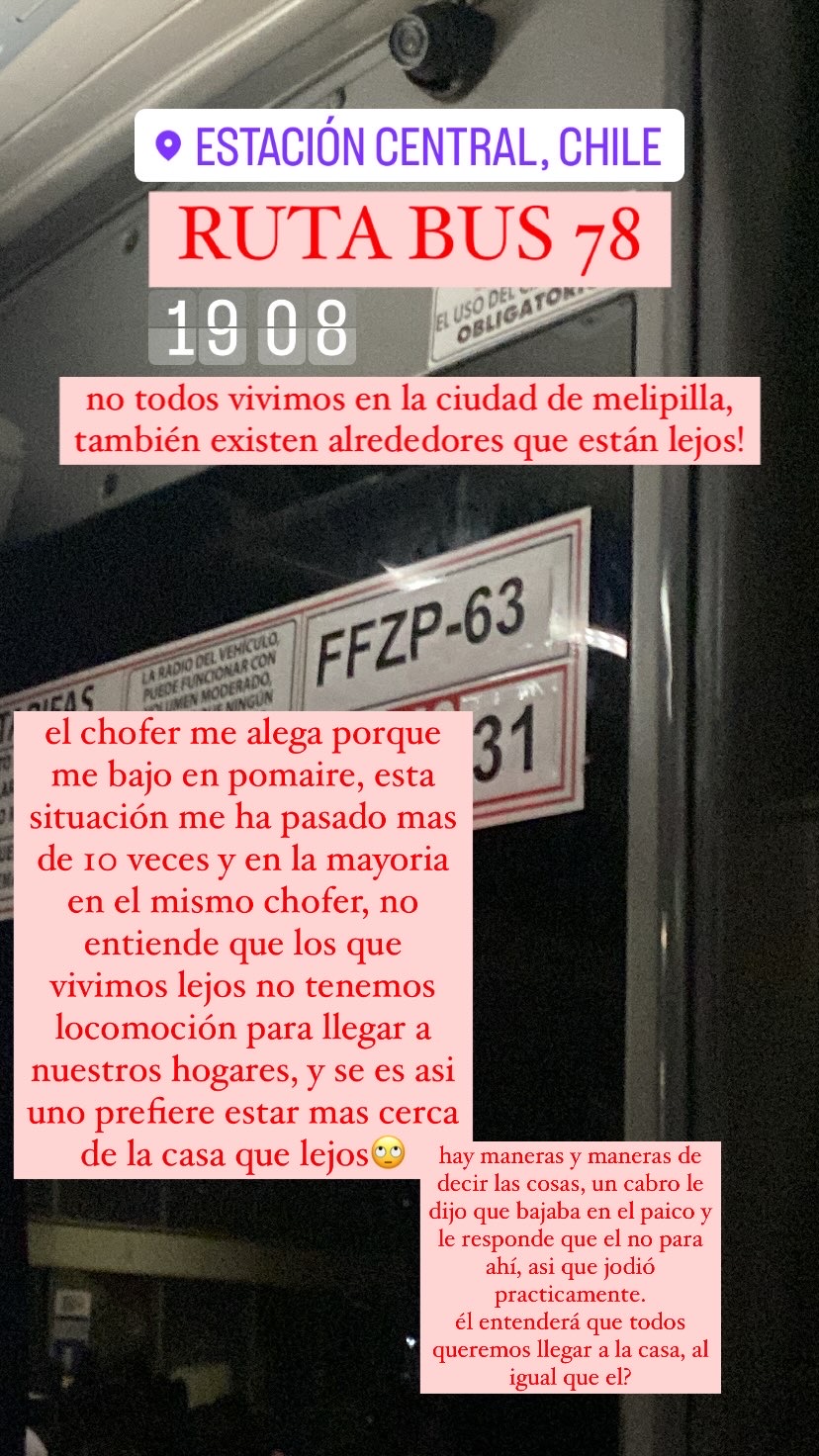 Ruta Bus 78 - Chofer Grosero Y Peligroso - No Resuelto | RECLAMOS.CL