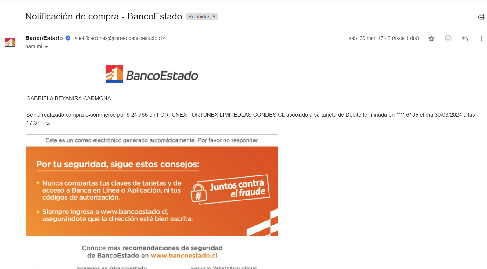 Fortunex Fortunex Limitedlas Condes Cl - *****a Por Compra No ...