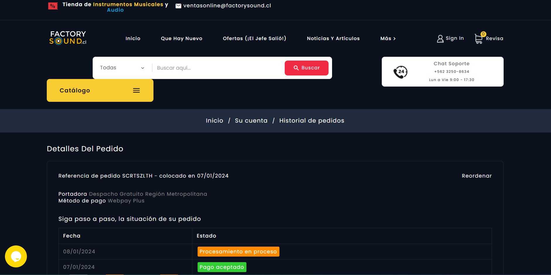 Factory Sound - Pagué Y Nunca Recibí El Producto. | RECLAMOS.CL