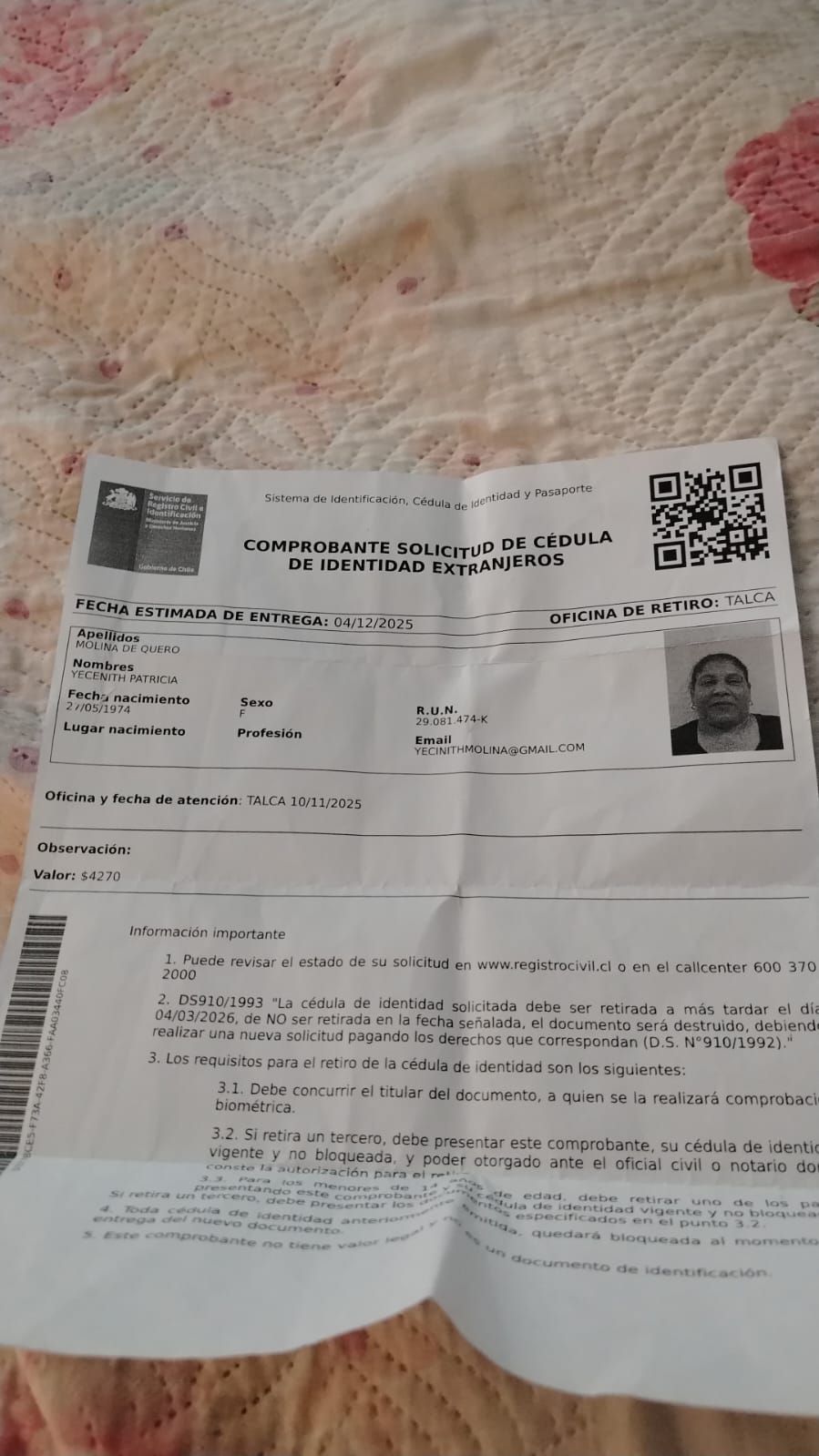 Registro Civil - Demora En La Elaboración De Mi Cédula Chilena ...