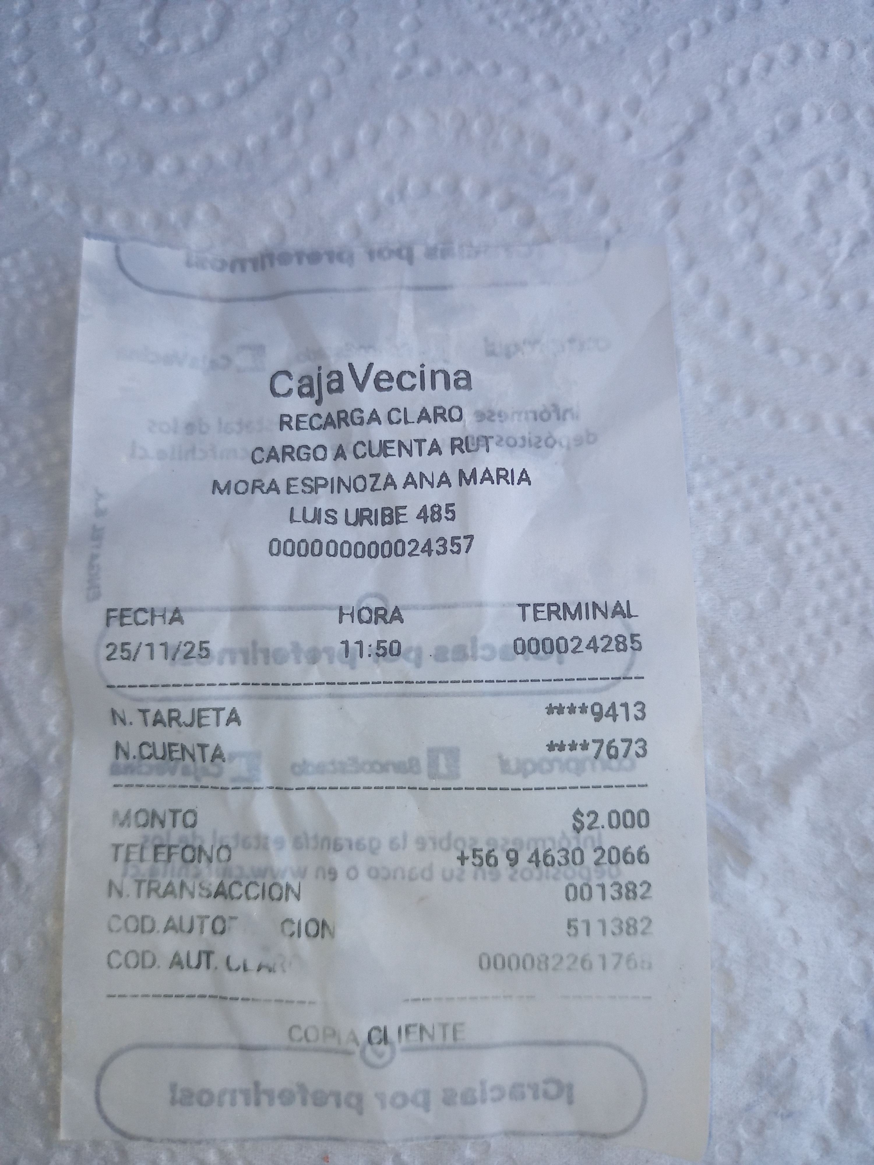 Claro Chile Recarga De Prepago No Funciona Recepcion Del Caso