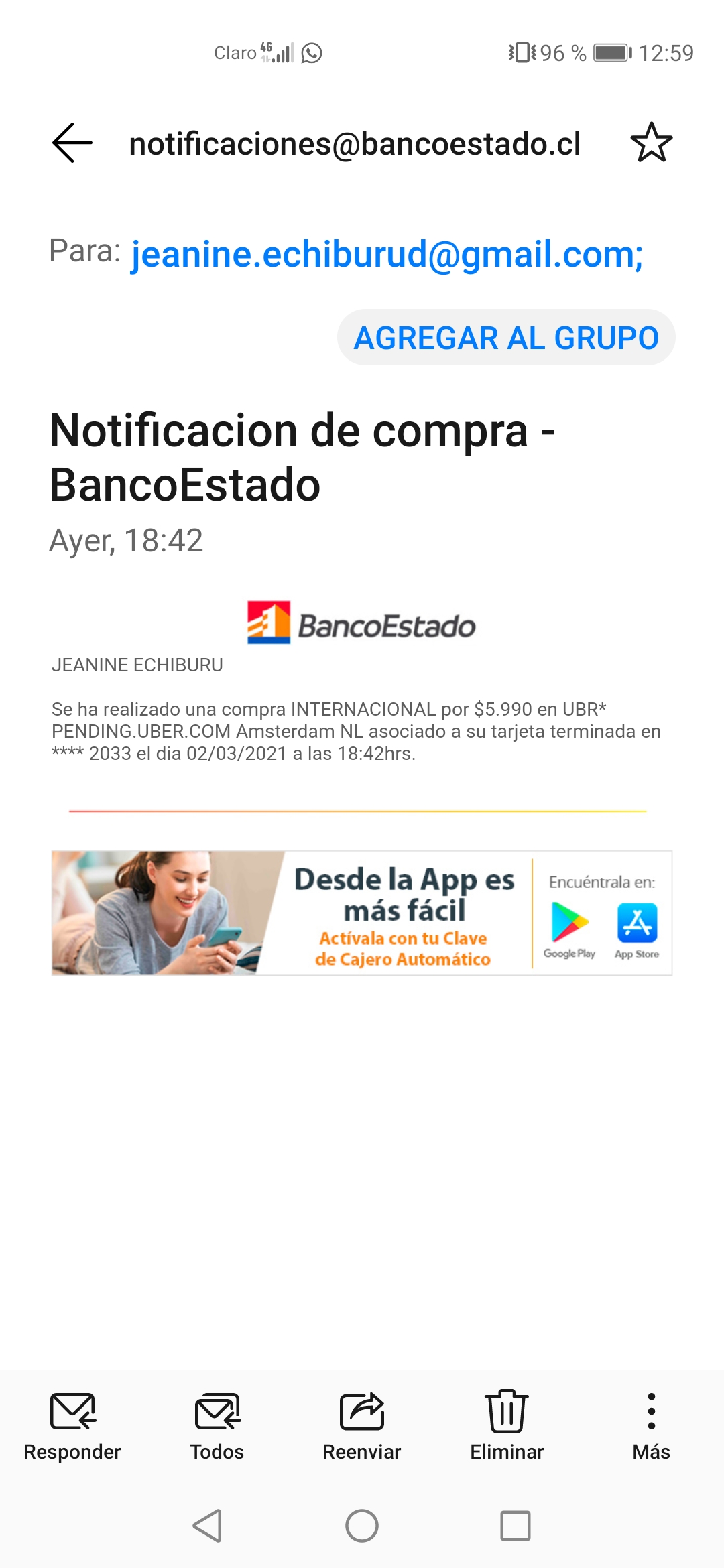 Uber.pending - Cobro Indebido | RECLAMOS.CL