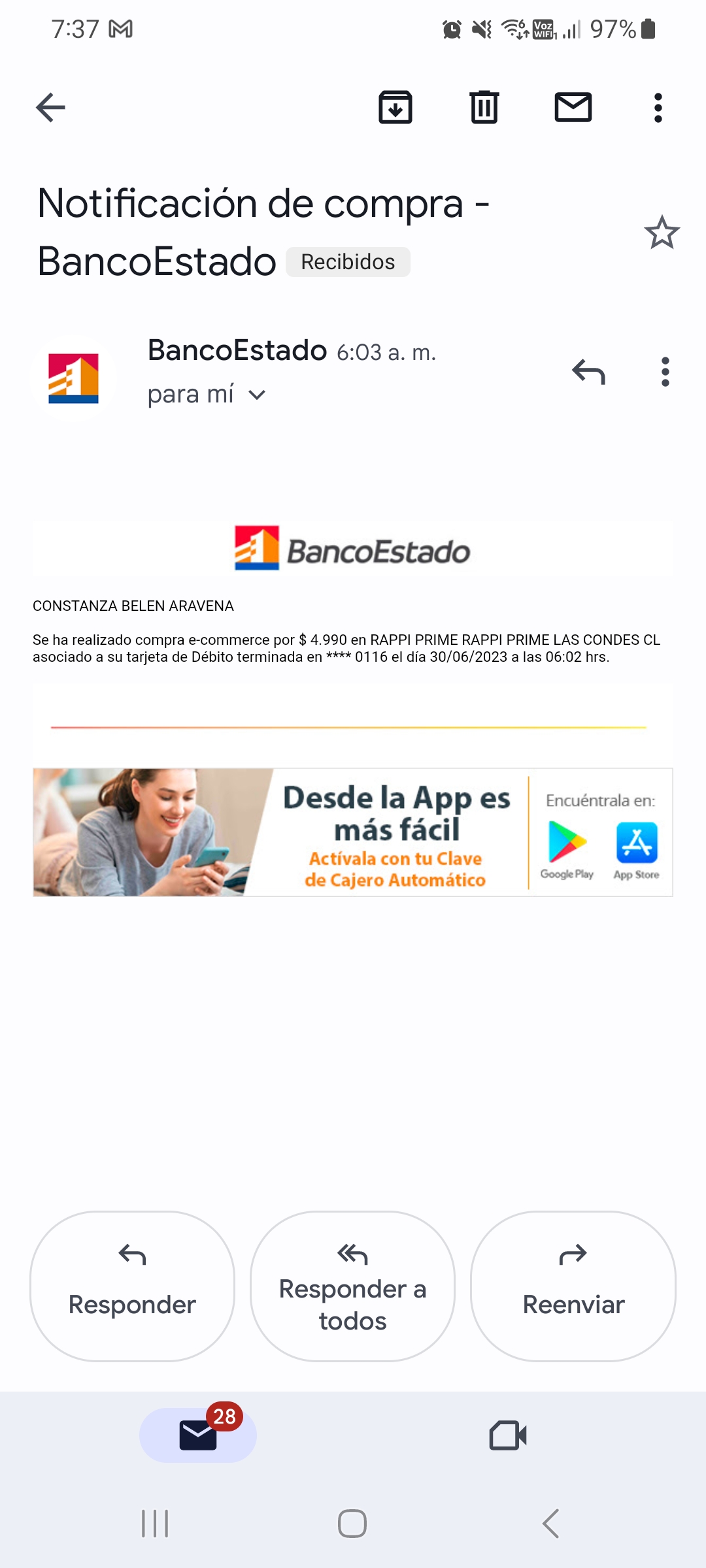 Rappi Prime - Cobro Indebido | RECLAMOS.CL