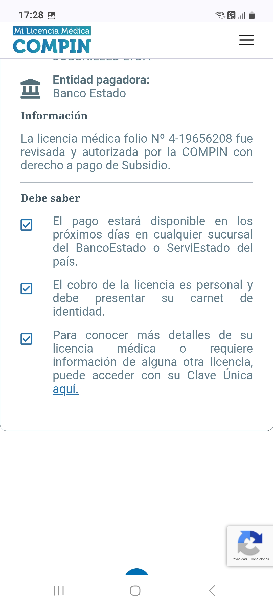 Compin - Retraso En Pago Licencia Médica - No Resuelto | RECLAMOS.CL
