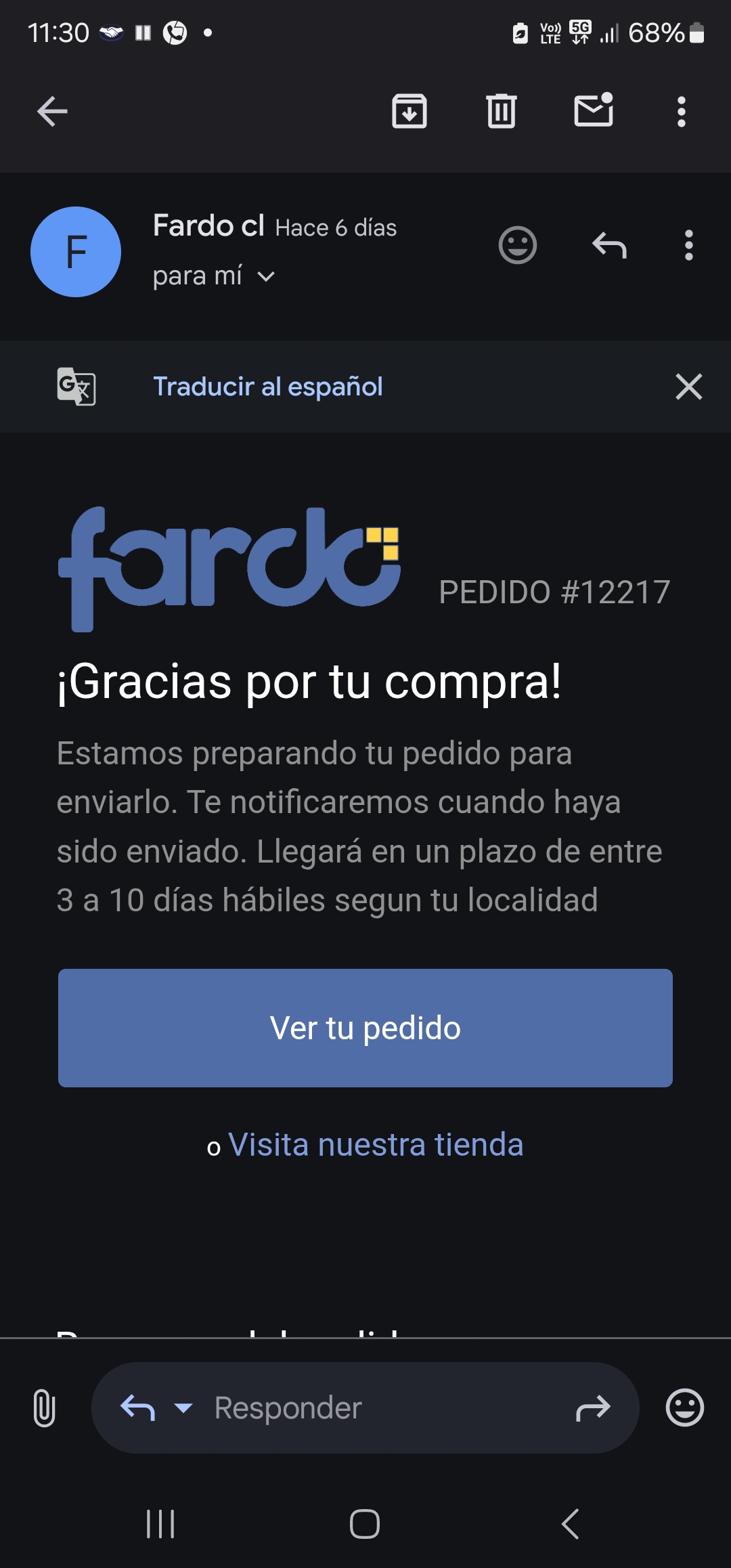 Fardos - No Llega Compra Realizada | RECLAMOS.CL