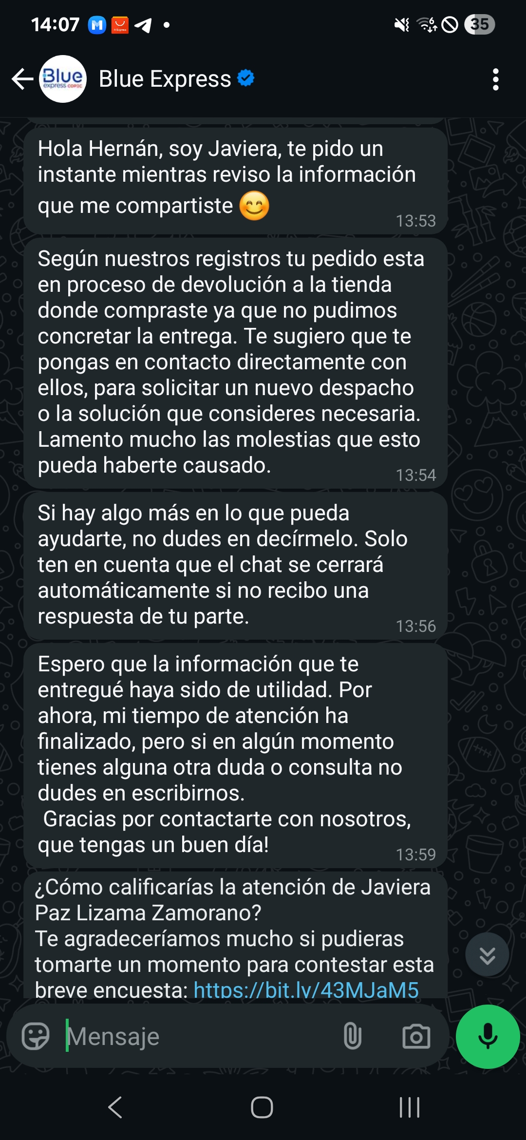 Blue Express - Bluexpress No Entrega Mi Pedido - Respuesta | RECLAMOS.CL