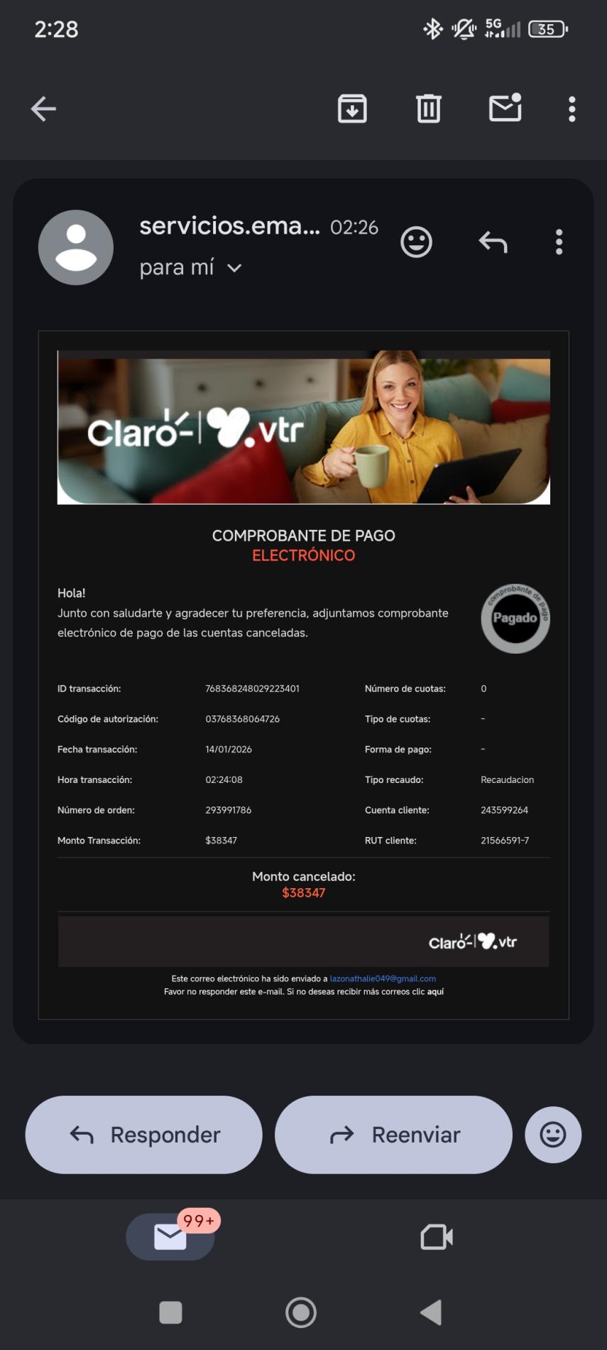 Claro - Cobro Indebido | RECLAMOS.CL